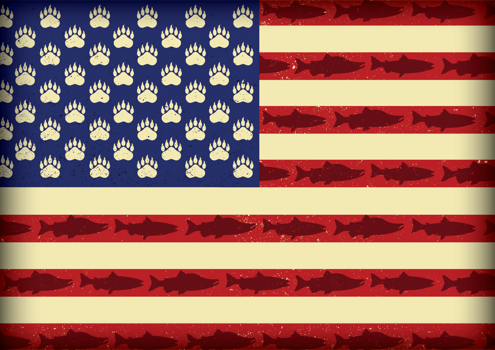 Everyone Loves Buttons Hunt Fish Flag Souvenir Magnet | Cabela's